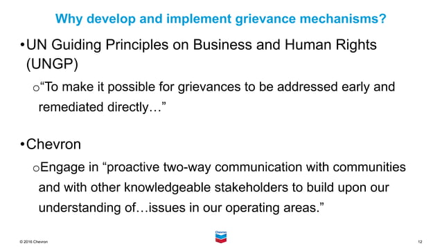 Chevron: Voluntary Principles and the Offshore | PPT | Free Download