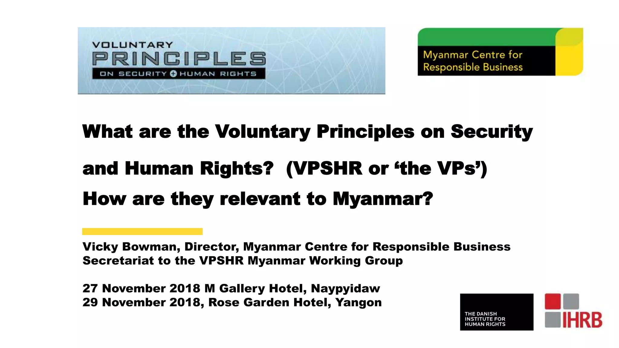What are the Voluntary Principles on Security and Human Rights? | PDF
