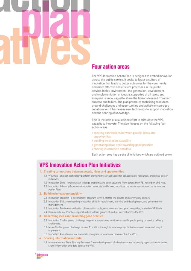 the Victorian Public Service Innovation Action Plan | PDF