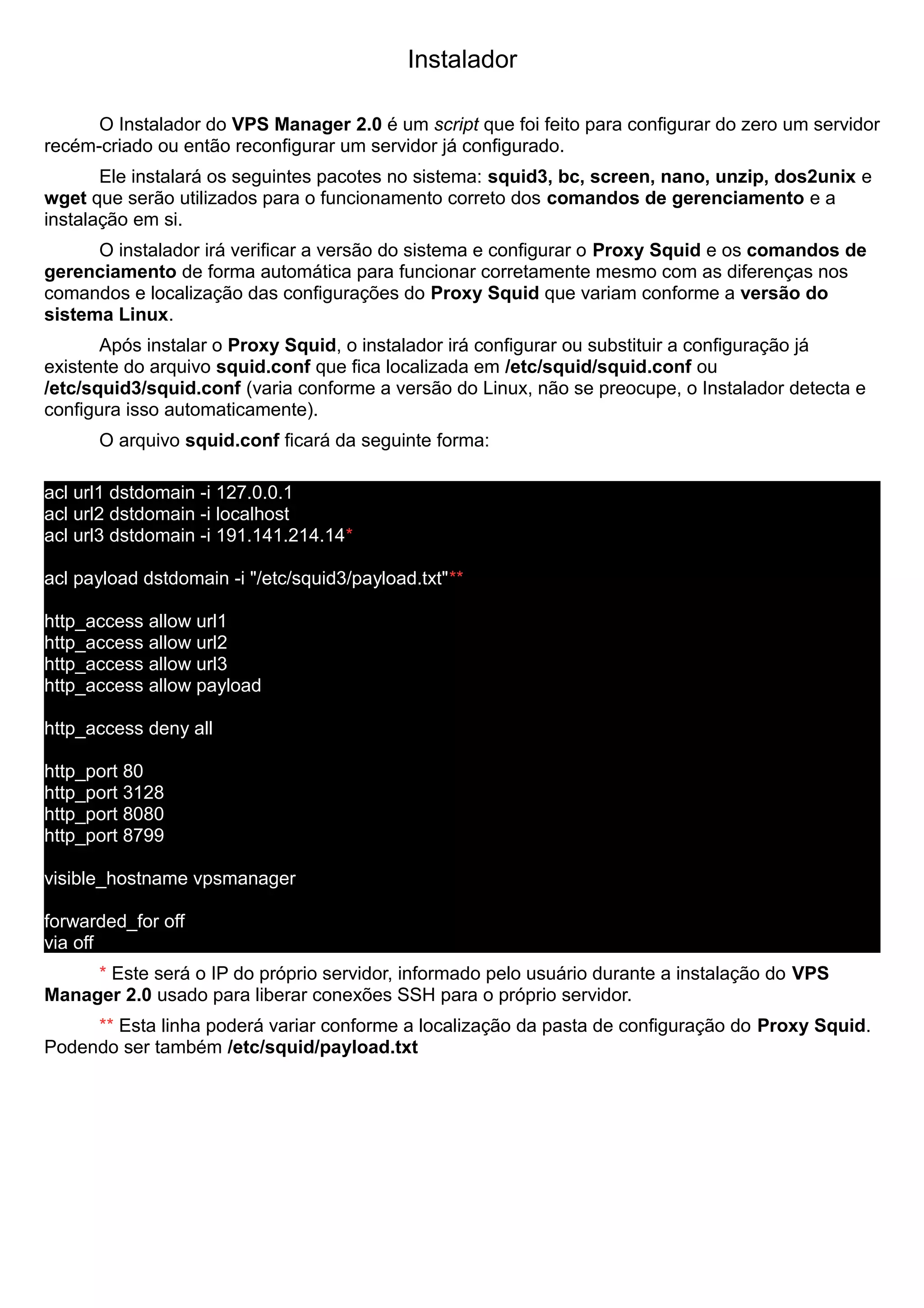 Vps manager 2.0 documentação e intalação | PDF