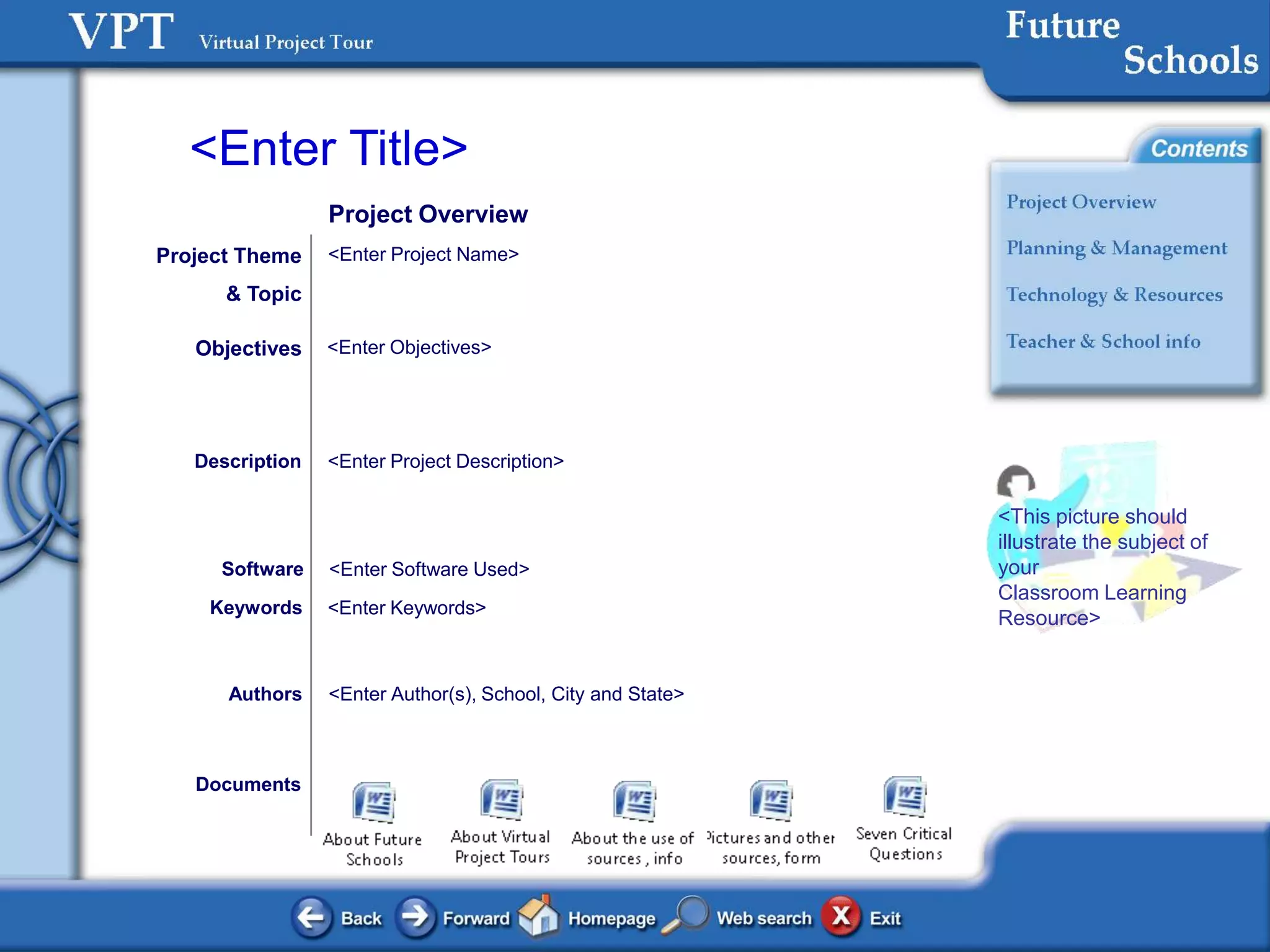 VPT virtual project tour template | PPT