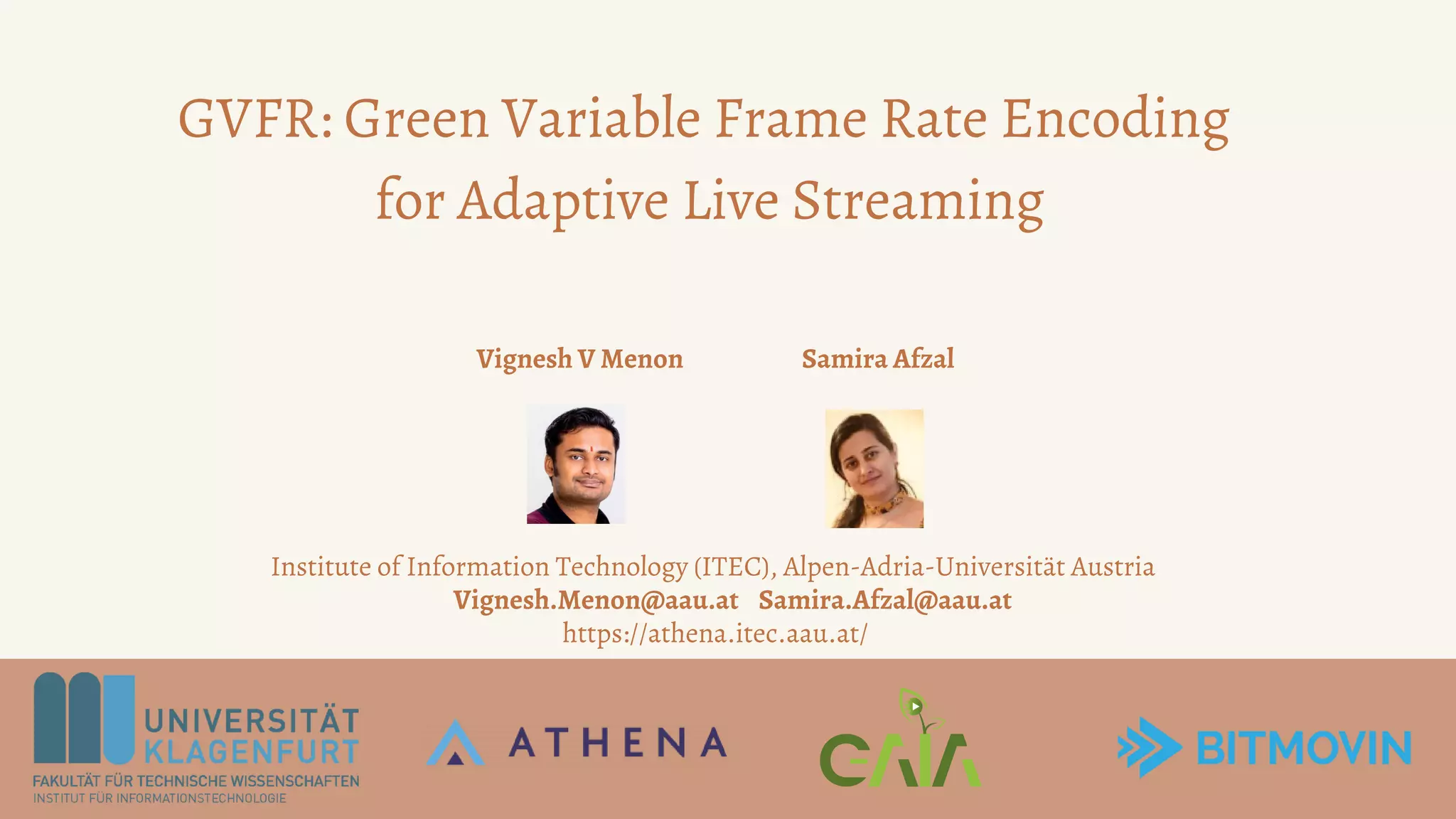 Green Variable Framerate Encoding For Adaptive Live Streaming Ppt