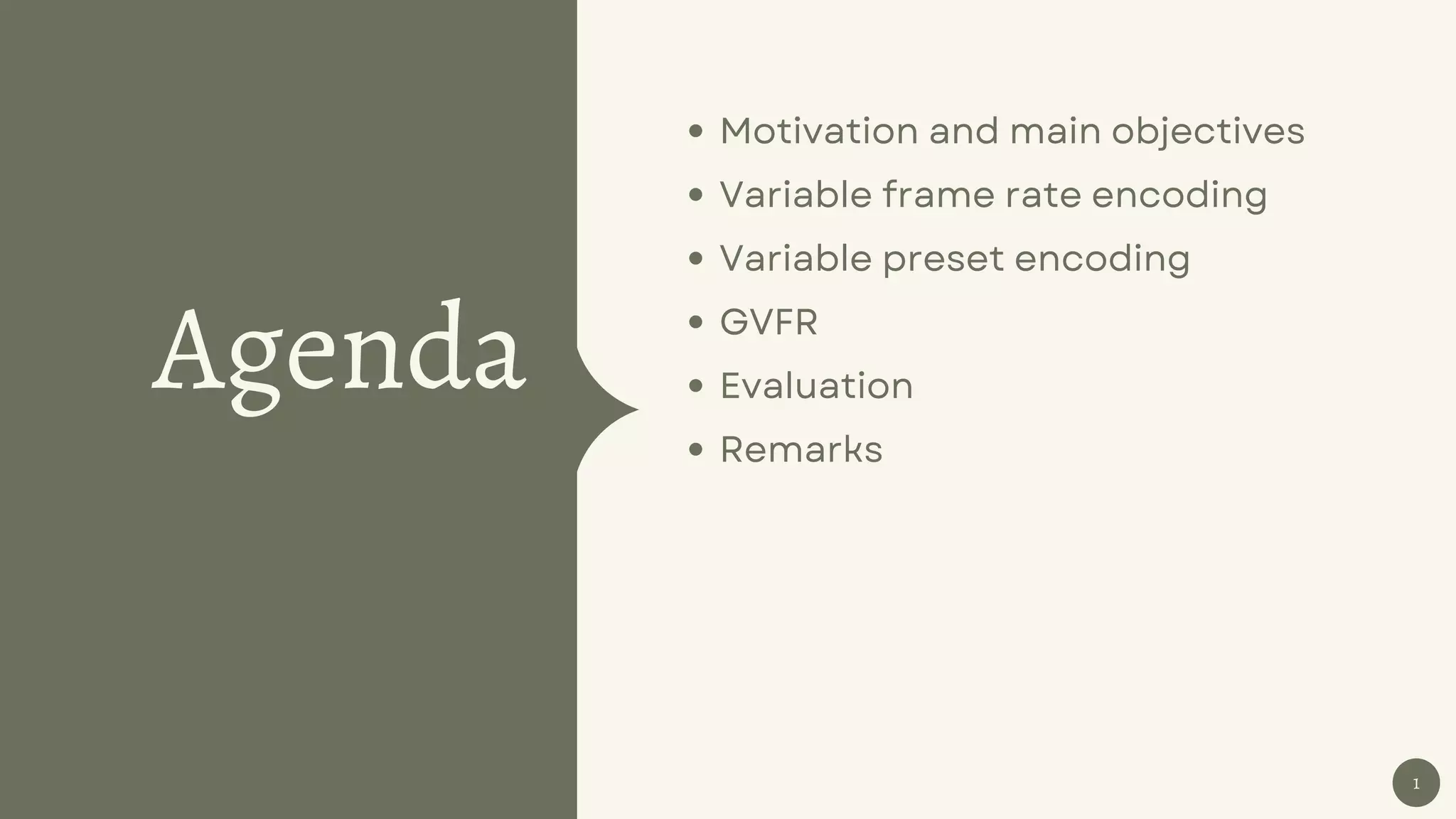 Green Variable Framerate Encoding For Adaptive Live Streaming Ppt