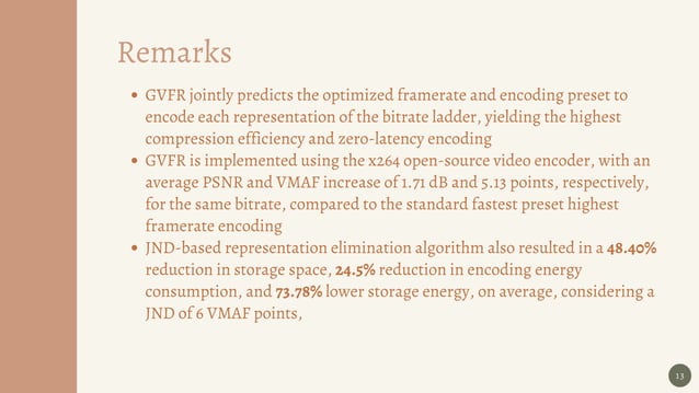 Green Variable Framerate Encoding For Adaptive Live Streaming Ppt