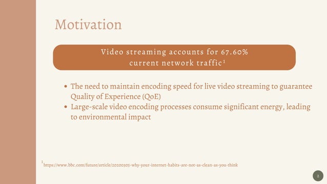 Green Variable Framerate Encoding For Adaptive Live Streaming Ppt
