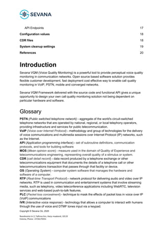 Sevana VQM Administration Manual | PDF