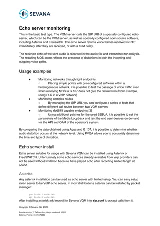 Sevana VQM Administration Manual | PDF