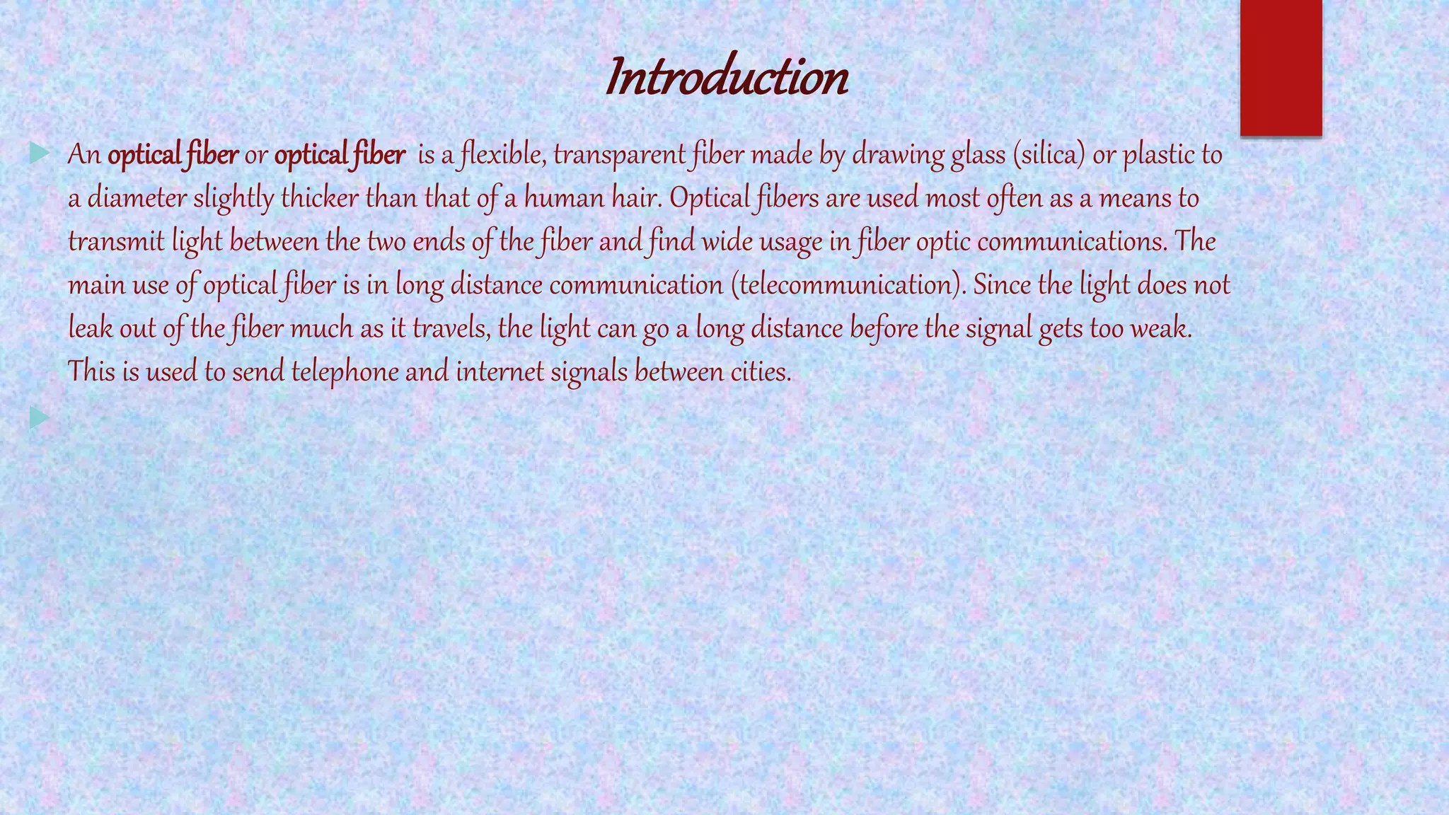 Optical fibers 2 ppt | PPTX | Physics | Science