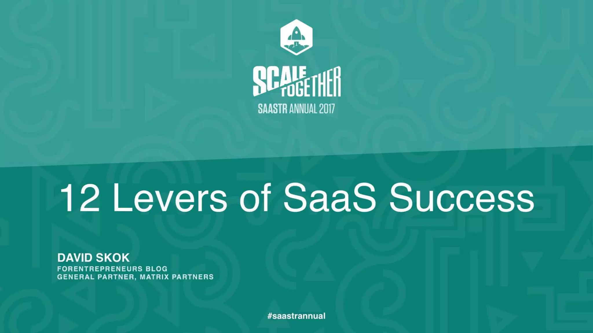 12 Key Levers of SaaS Success | PPTX