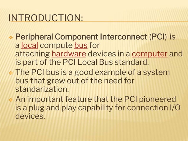 PCI bus | PPT