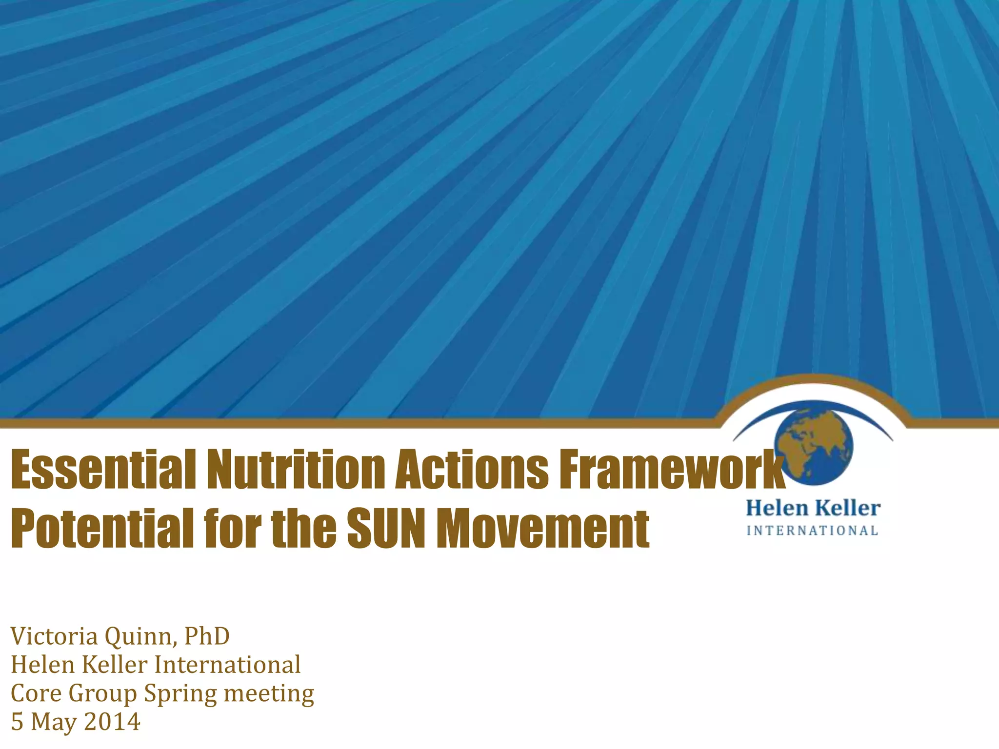 Understanding the Essential Nutrition Actions Framework_Victoria Quinn ...