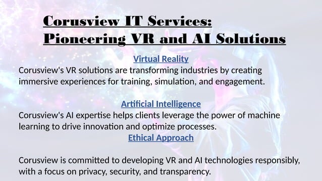 Virtual Reality: The ethics of Artificial Intelligence. | PPTX