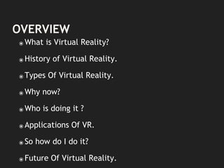 Virtual Reality - All you need to know | PPT