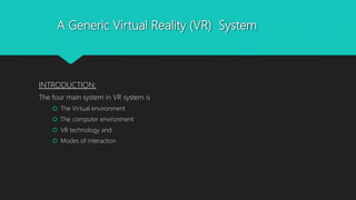 VR- virtual reality | PPTX