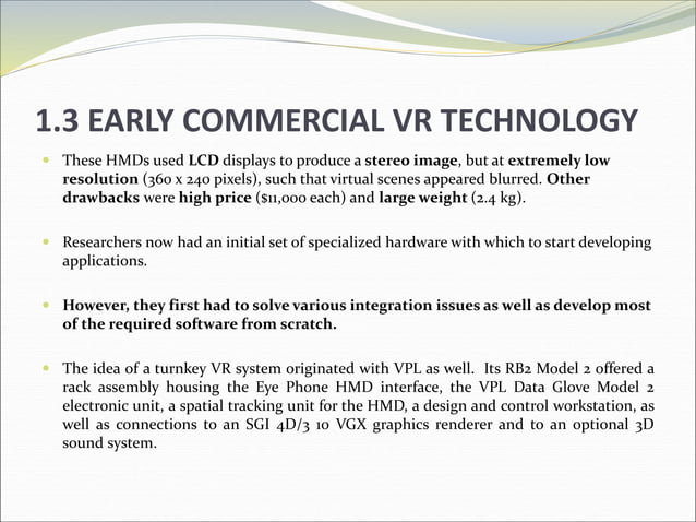 Introduction to Virtual Reality | PPT