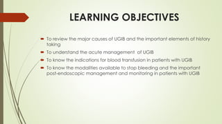 Upper gi bleeding | PPTX