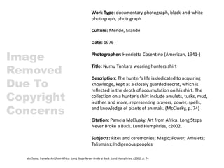 VRA 2013 Documenting the Art of Africa, Klein | PPTX