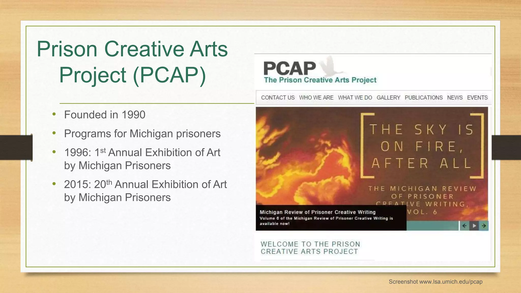 Prison Creative Arts Project's Digital Image Archive | PPT