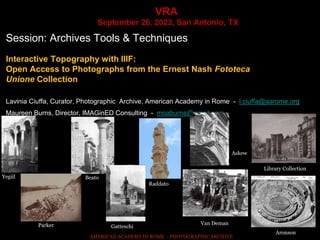 Interactive Topography with IIIF: Open Access to Photographs from the ...