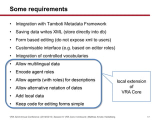 VRA Core 4 in Transcultural Studies - Adopting Core 4 XML in a DH ...