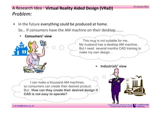 Virtual Reality Aided Design - Loughborough Design School - Yudhi ...