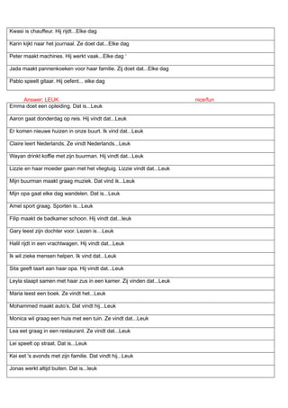 vragen - antwoorden inburgering A1 NEDERLANDS | PDF