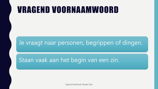 Vragend voornaamwoord | PPT