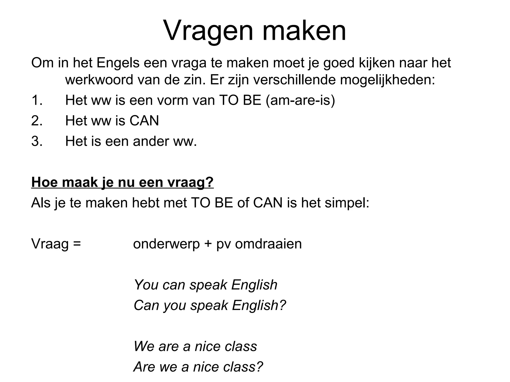 Vragen maken h4 | PPT