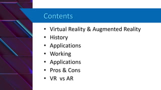 VIRTUAL REALITY & AUGMENTED REALITY | PPTX