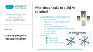 Essentials of XR (ARVR) Product Development | PPTX
