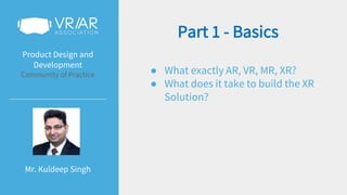 Essentials of XR (ARVR) Product Development | PPT