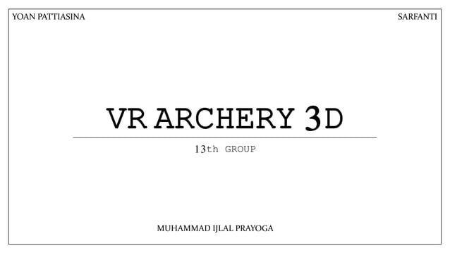 VR Archery 3D | PPTX