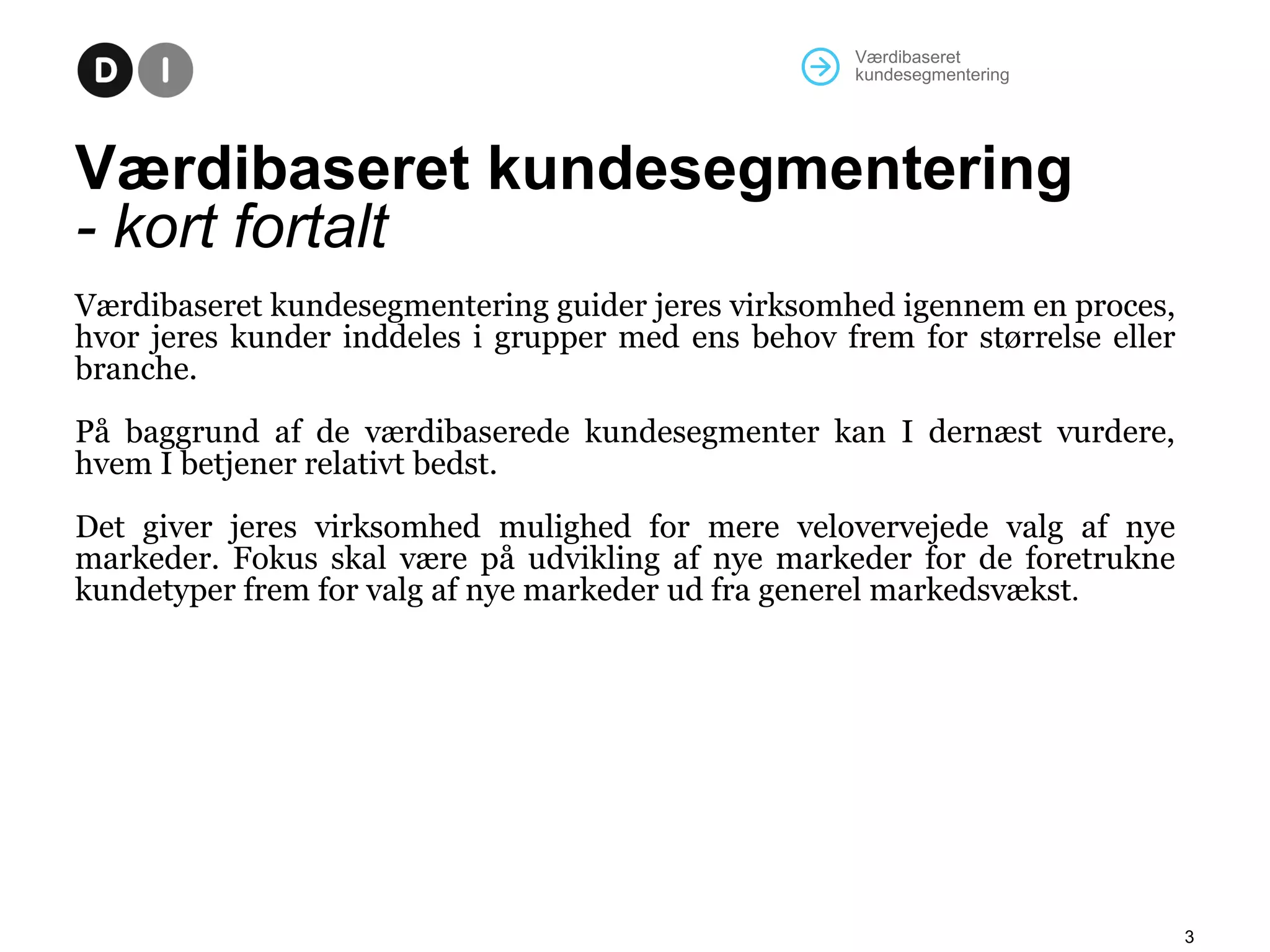 Eksportværktøj: Værdibaseret kundesegmentering | PDF