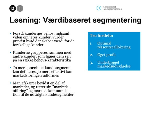 Eksportværktøj: Værdibaseret kundesegmentering | PDF
