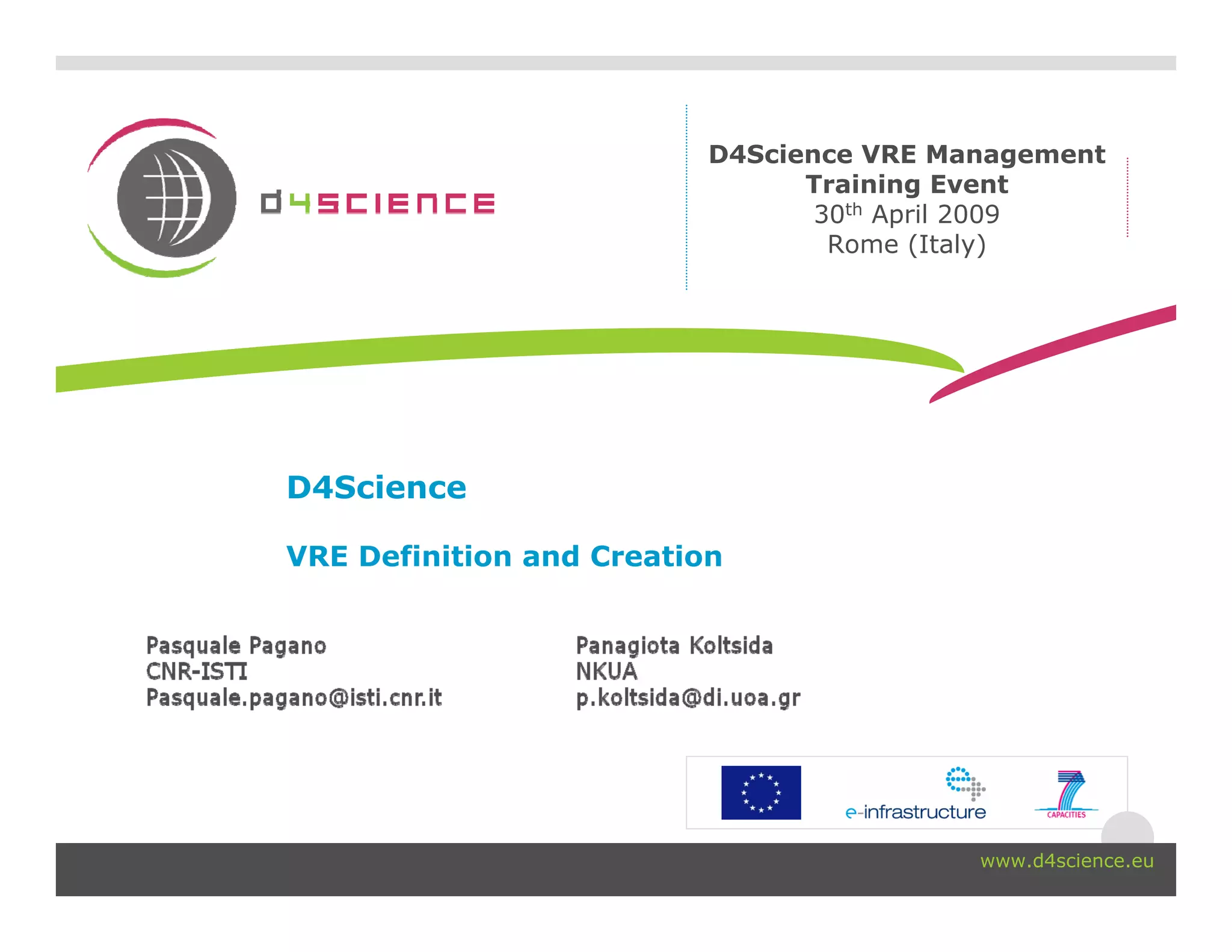 VRE Definition And Creation | PDF