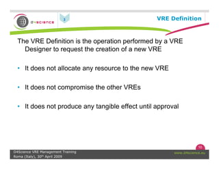 VRE Definition And Creation | PDF