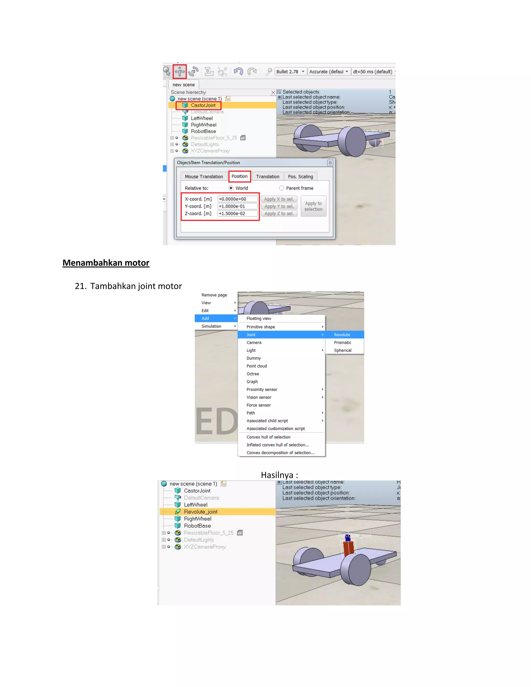 Building A Simple Robot in VREP | PDF