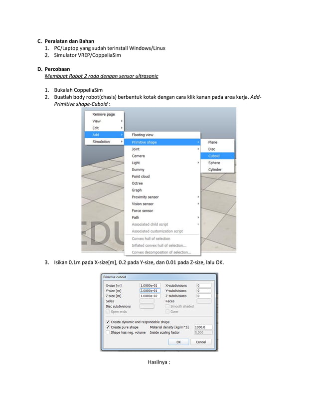 Building A Simple Robot in VREP | PDF