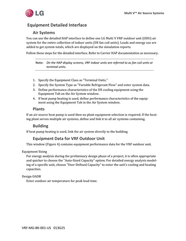 Guia HAP para LG MultiV | PDF