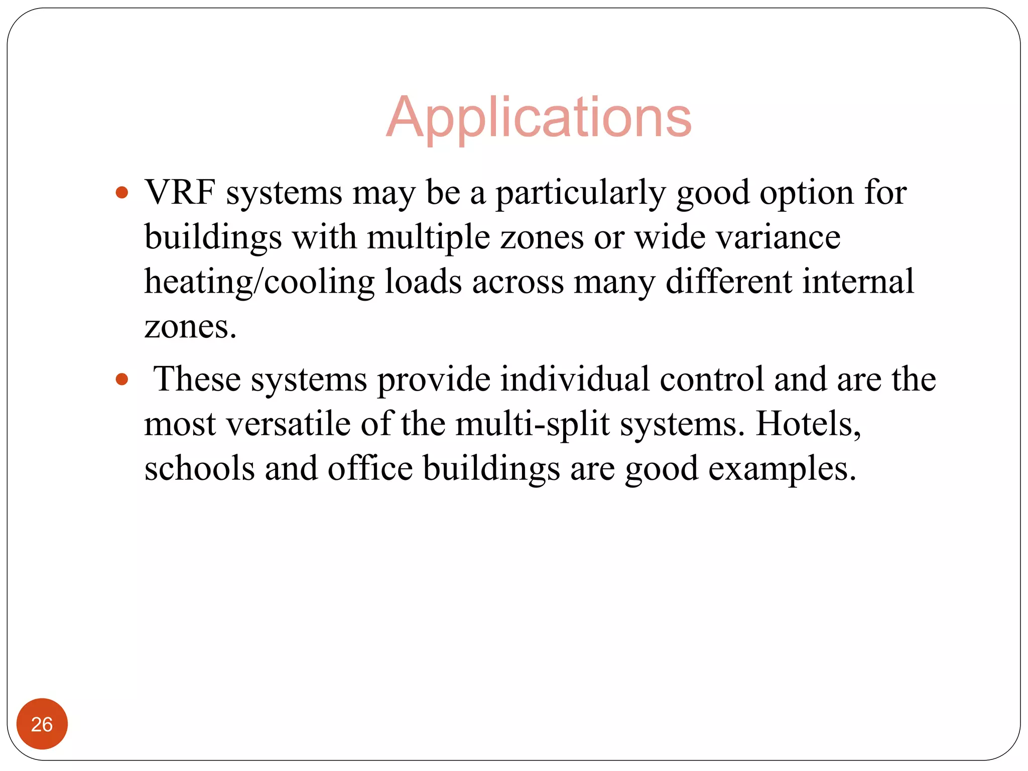 VARIABLE REFRIGERANT FLOW(VRF) ppt | PPTX