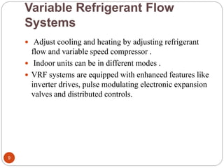 VARIABLE REFRIGERANT FLOW(VRF) ppt | PPTX