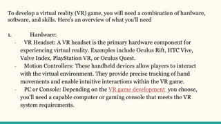 VR game development | PPTX