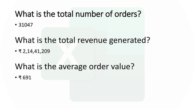Vrinda store data analysis project using Excel | PPTX | Business ...