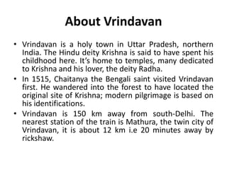 Vrindavan Travel Guide | PPSX