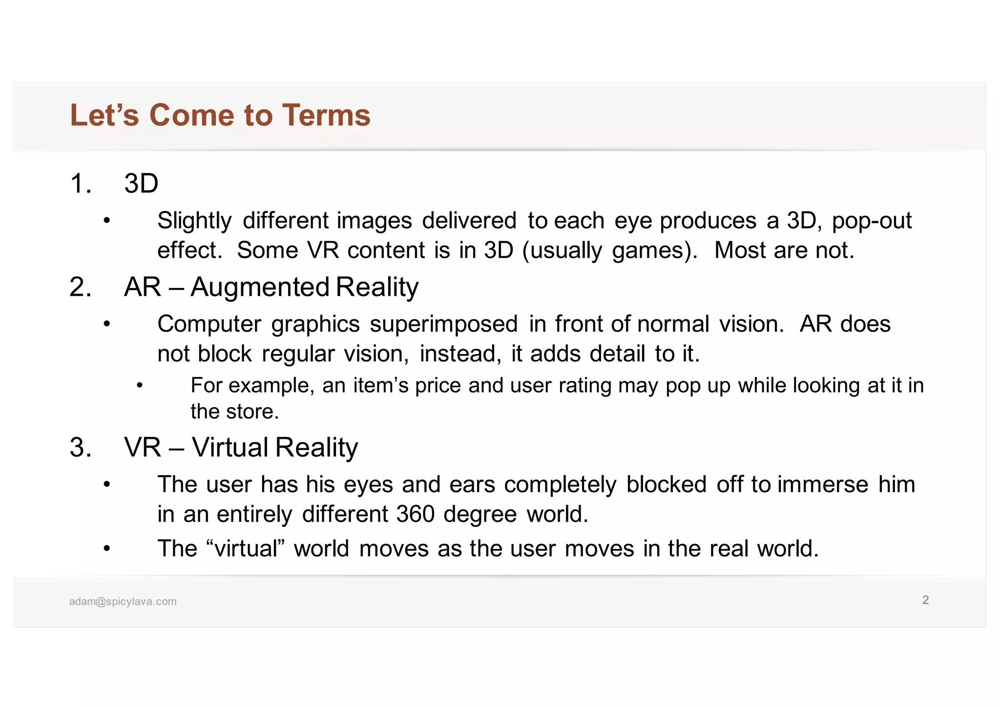VR Introduction | PPT