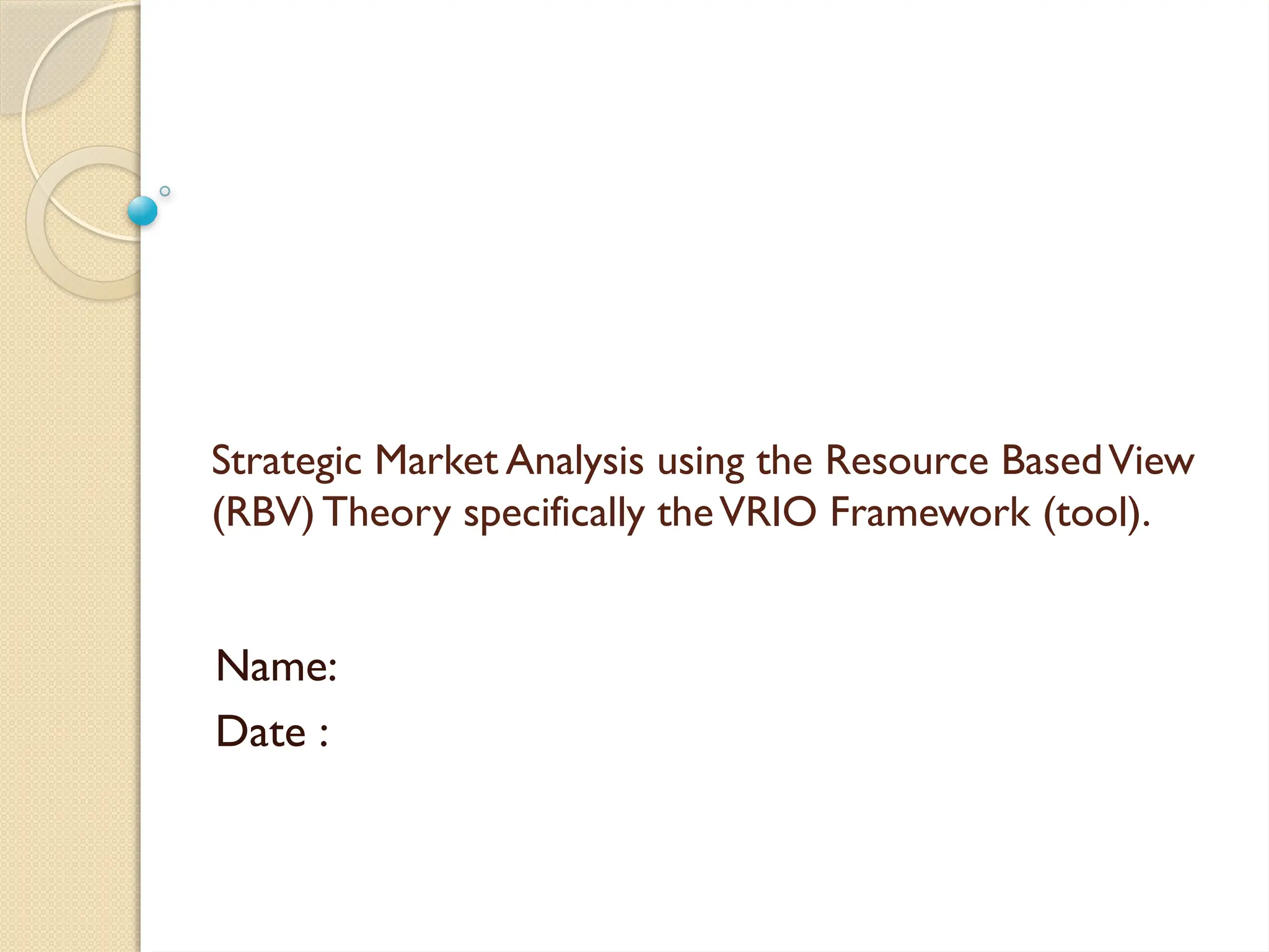 Analyzing value based using VRIO framework.pptx