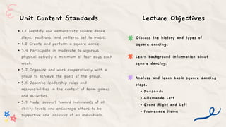 Intro to 8th Grade Square Dancing | PDF