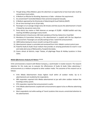 Vritti i media's audio ooh expansion | PDF