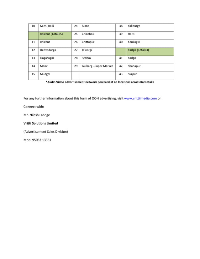 Vritti i media's audio ooh expansion | PDF