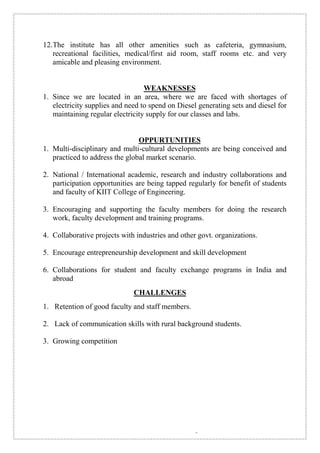 Self Study Report for #NAAC Accreditation of #KIIT College of ...
